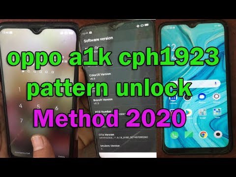 Oppo A1k Cph1923 Reset/Remove Screen Lock/Remove pattern unlock umt ...