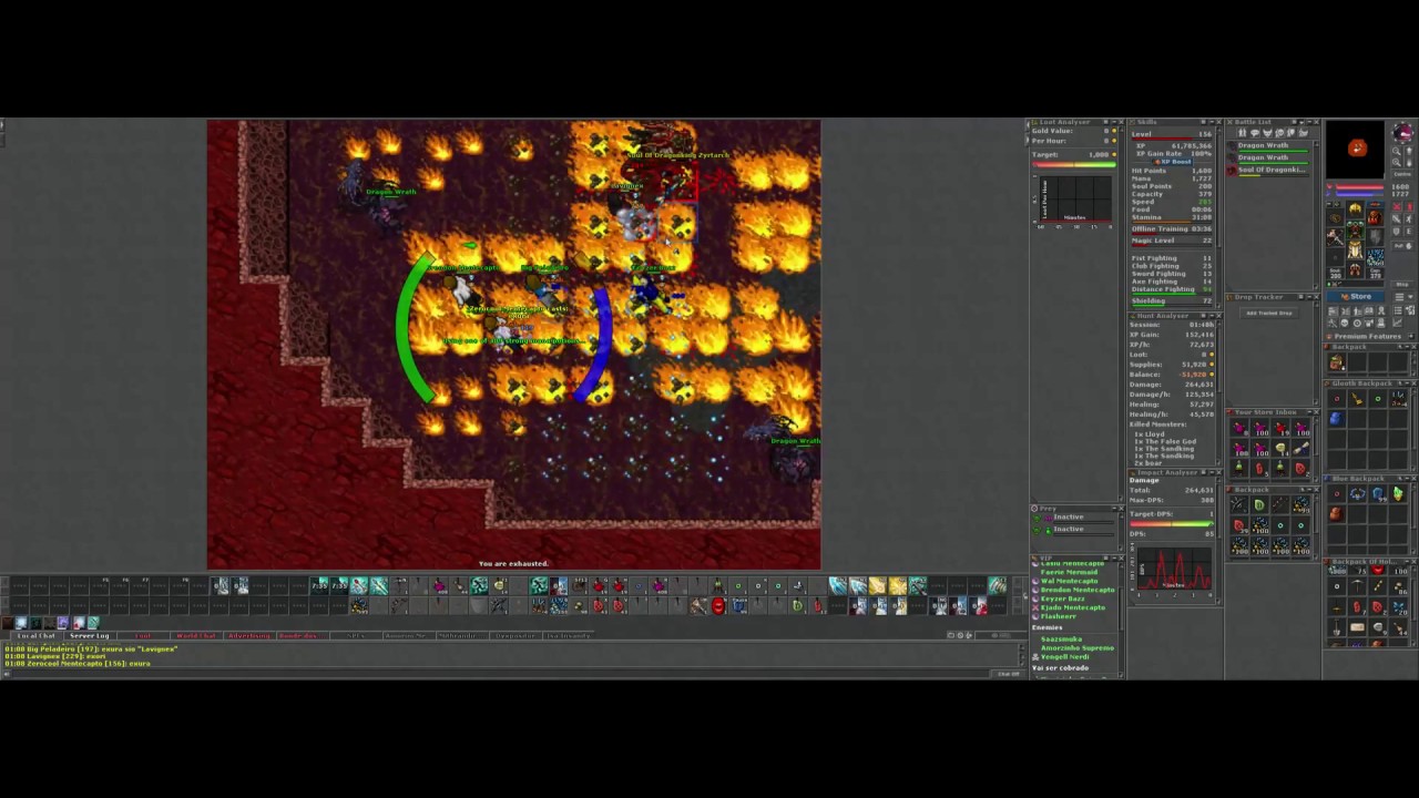First Dragon king - Tibia Descubra (Dragon Scale Helmet Loot) - YouTube