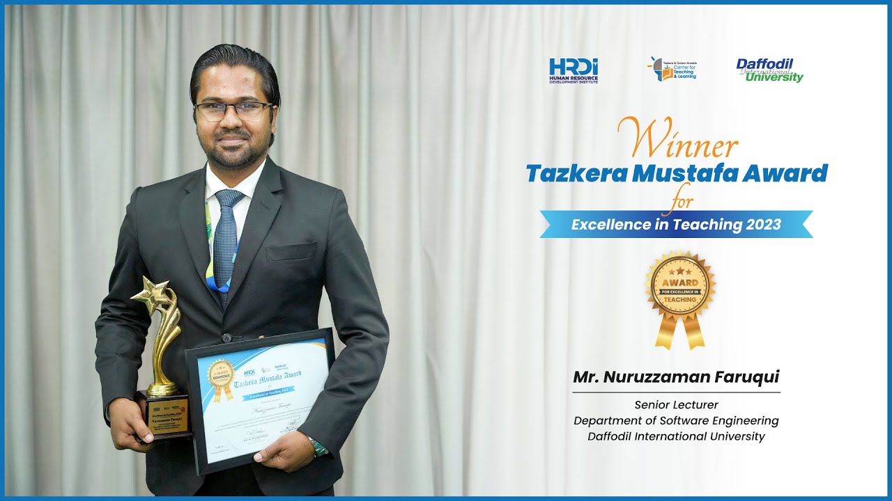 Winner of Tazkera Mustafa Award of Excellence in Teaching 2023 - YouTube