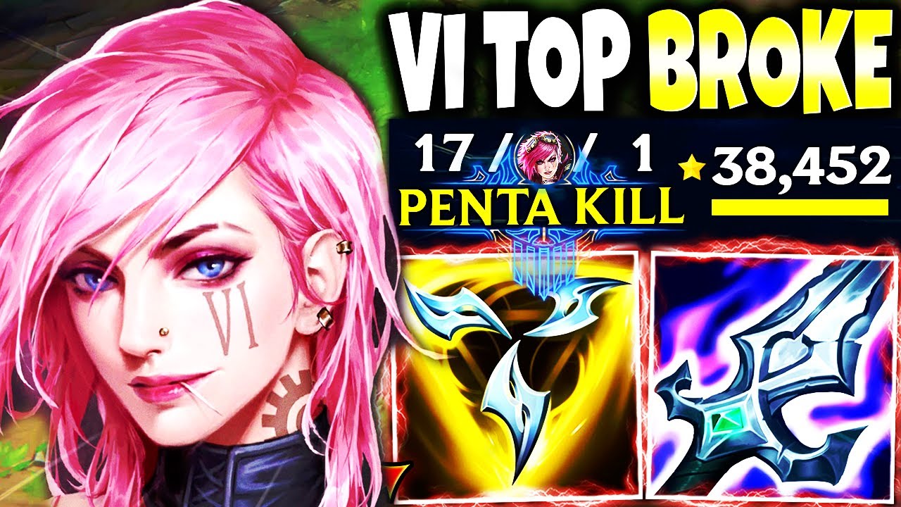 MOST OP ON-HIT VI *PENTA KILL* Top Lane Build BROKE Season 13 ~ 3 Hits ...