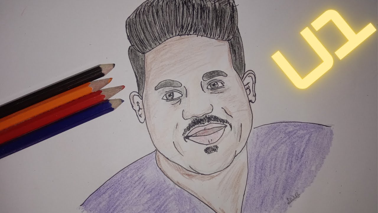 Easy art | How to draw Yuvan shankar raja | simple art | Easy drawing ...