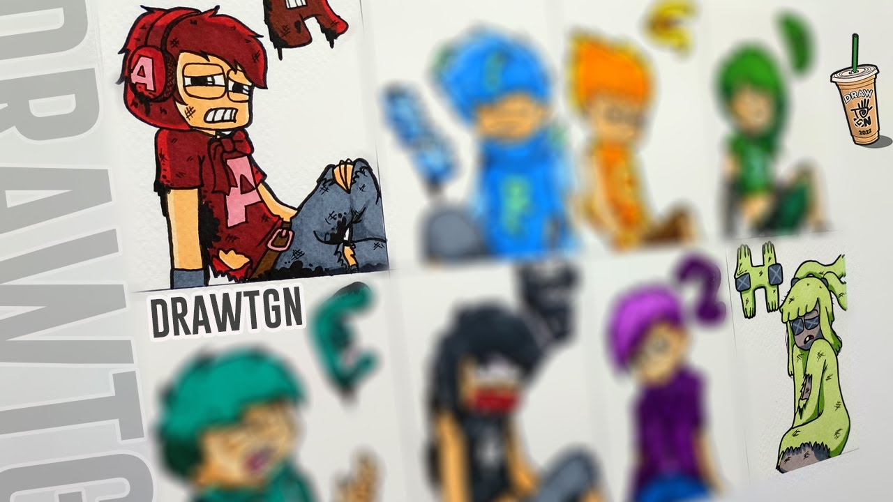 Drawing Alphabet Lore Human (Poor) / Humanized Alphabet Lore/ A to H # ...