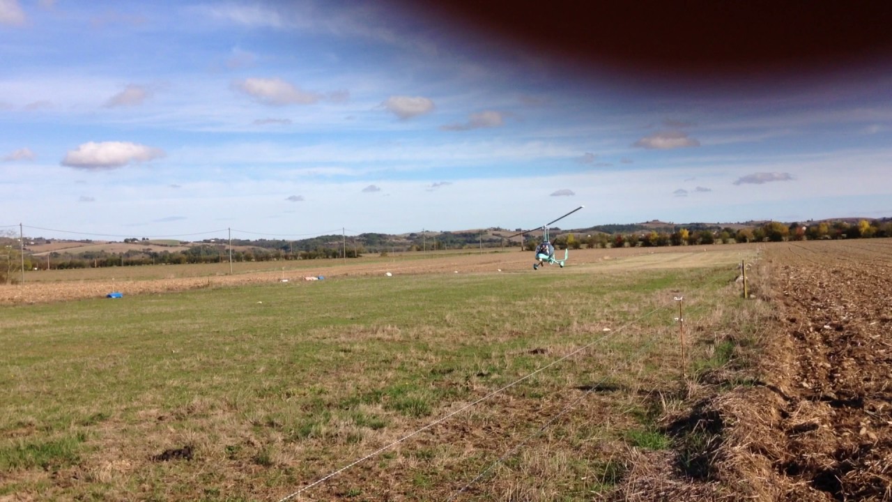 Gyrocopter smooth landing. DTA J-RO. Baptême de l'air et tourisme ...