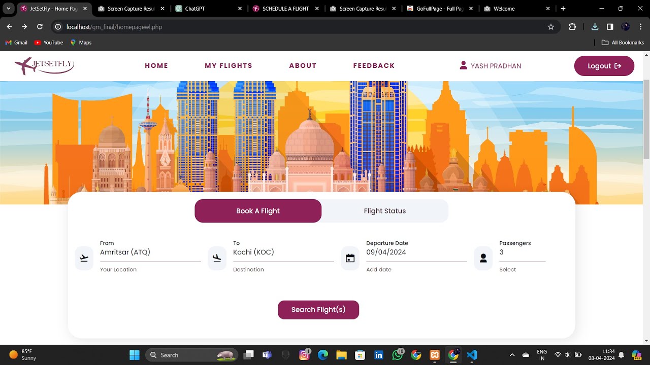 Airline Reservation System Project With Source Code Html Css Php 8360