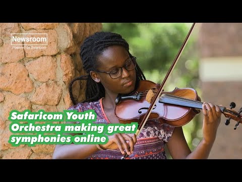 Students From the Safaricom Youth Orchestra Learning Music Virtually