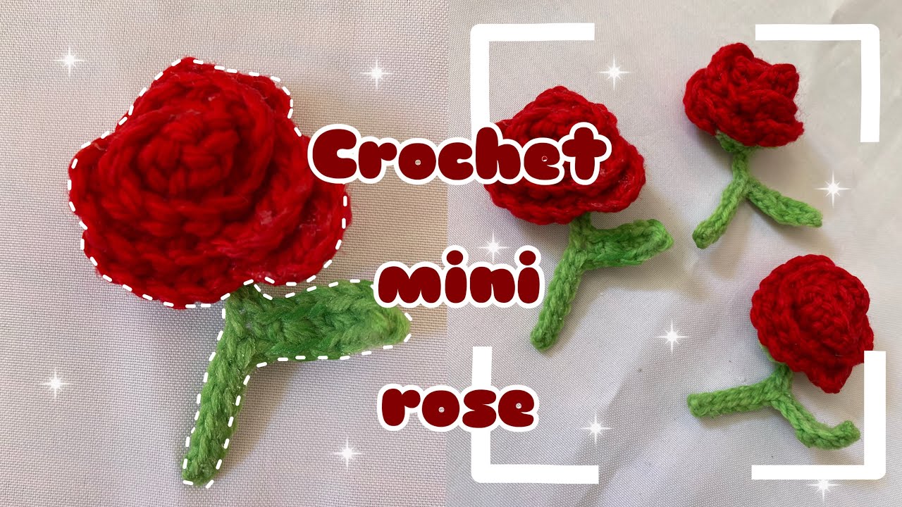 🌹🌱🧶 como hacer una mini rosa a crochet 🧶🌱🌹 paso a paso #crochet #rosa ...