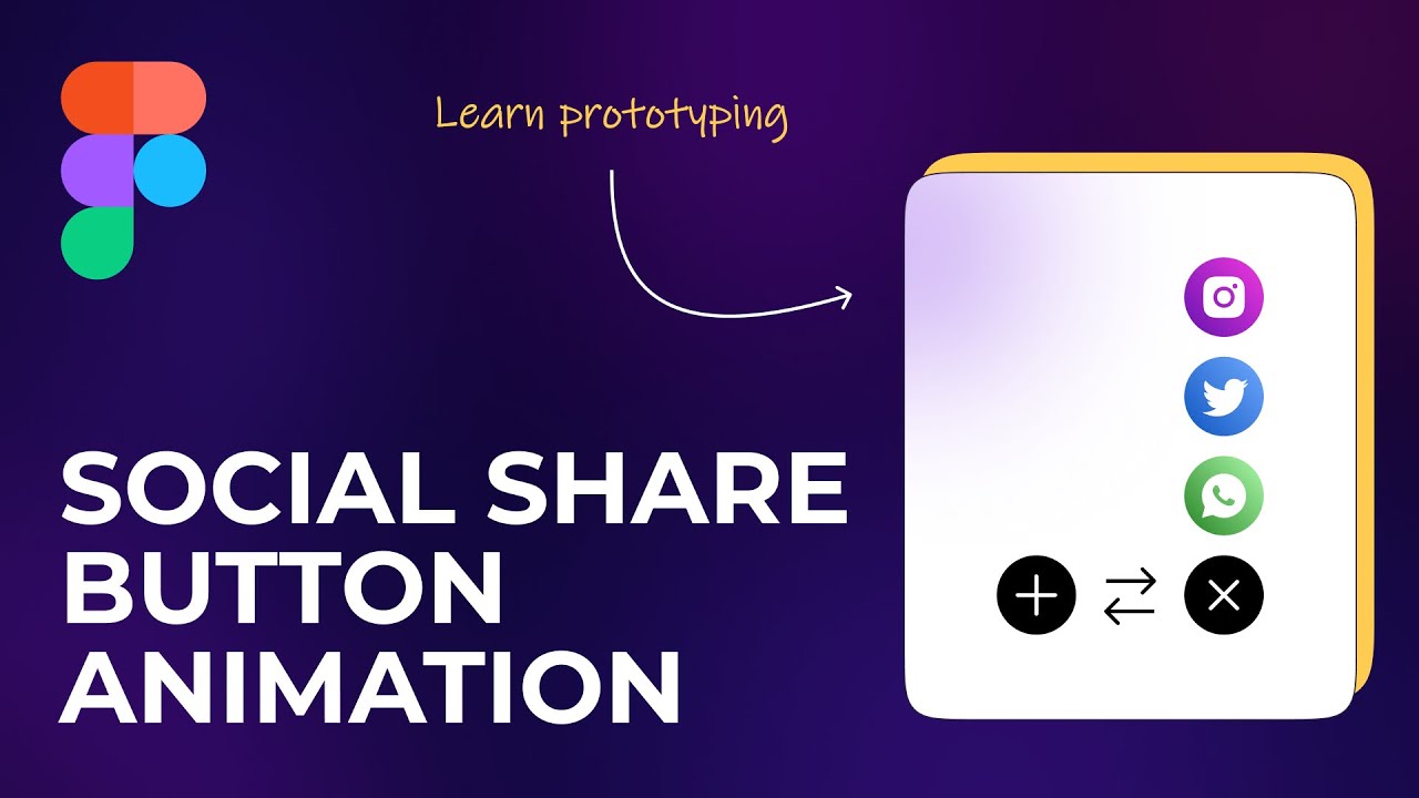 Social Share Button Animation | Figma Prototype Tutorial - YouTube