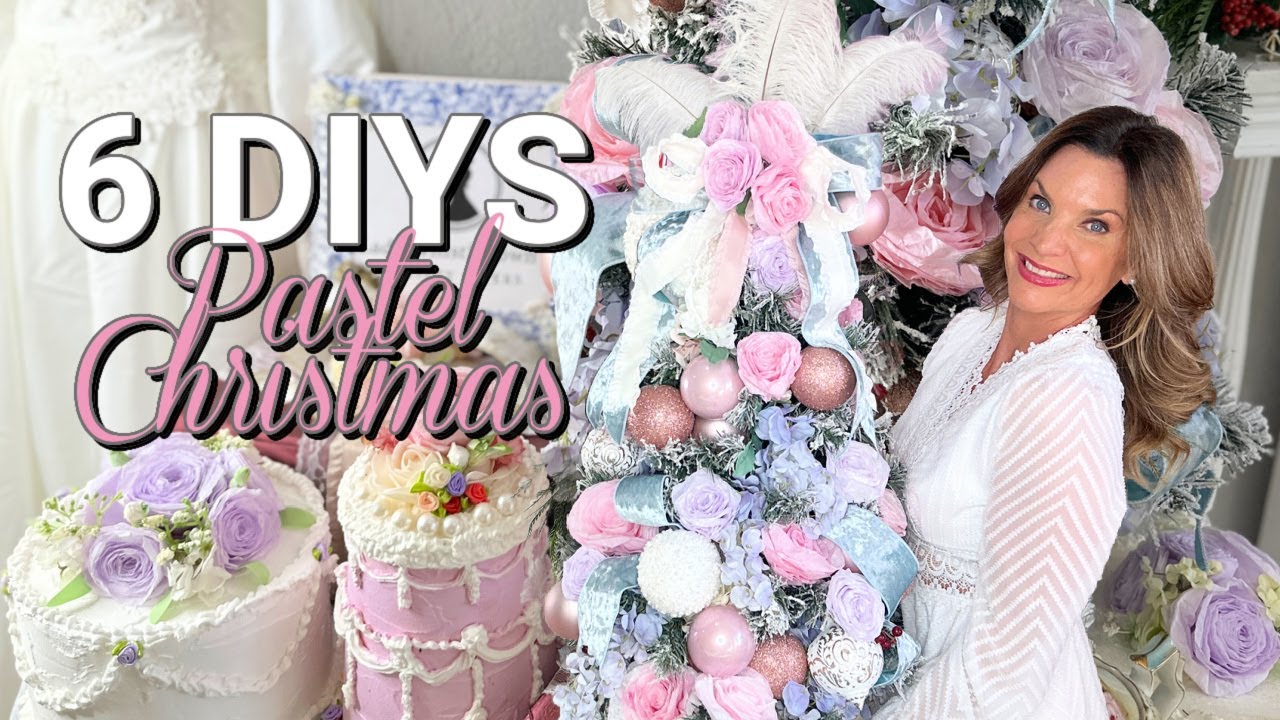 🎄 🎀 NEW!! 6 DIY PASTEL CHRISTMAS TREE + DECOR 🎀 I Love Christmas episode 11 Olivias Romantic ...