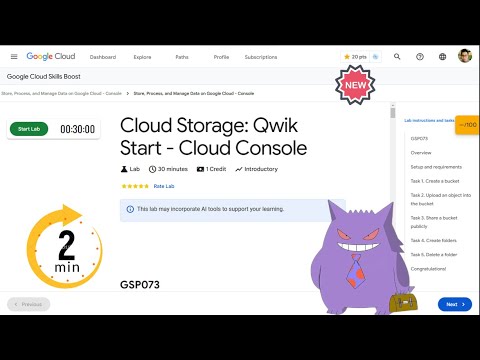 Cloud Storage: Qwik Start - Cloud Console | #2024 | #GSP073 |#qwiklabs - YouTube