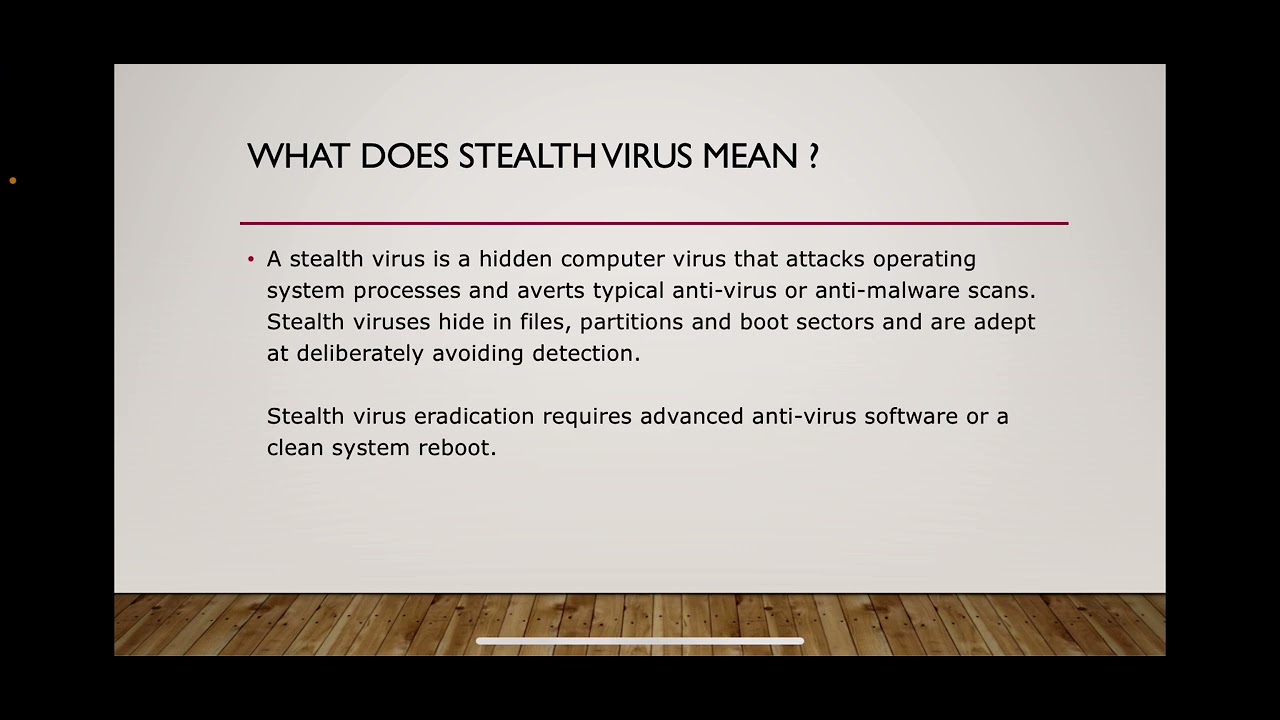 The stealth viruses 🦠 how to get RID of the stealth virus ? - YouTube