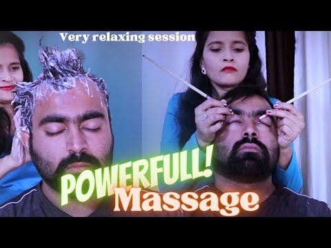 Female to male sleep therapy, Indian head massage, chopstick triggers used for tissues pain ...