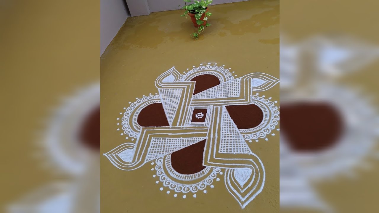 Traditional 9*9 Padi Kolam Step by Step | Symmetric Step Kolam | Friday ...