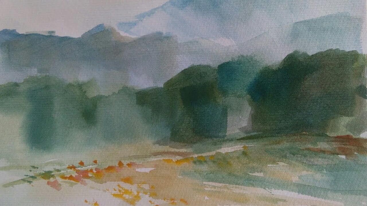 Separate background, mid ground and foreground: Watercolor techniques ...