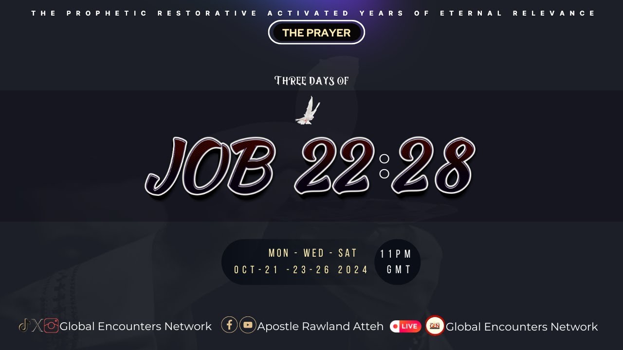 JOB 22:28 // THE PRAYER // OCTOBER 23, 2024. - YouTube