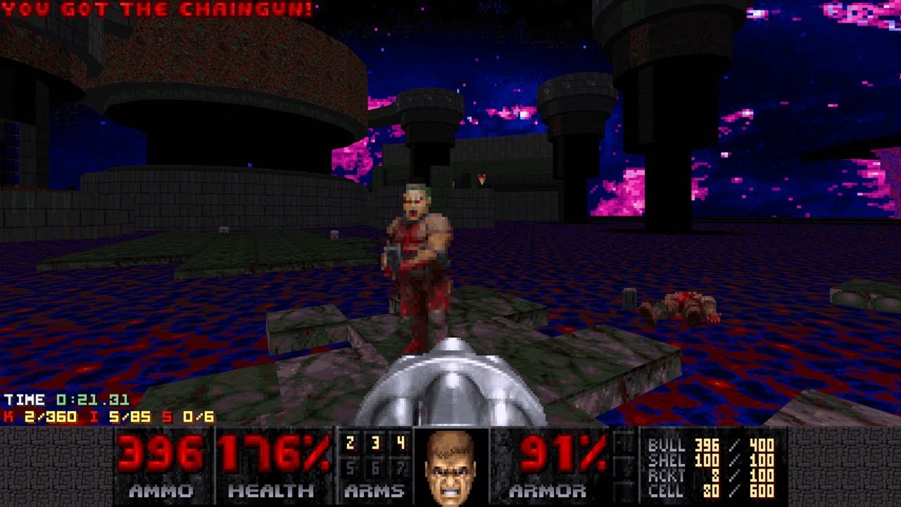 Doom 2 - NERF (Map 24: Fireblu Dreams) Nightmare 100%+Items (Map Author ...