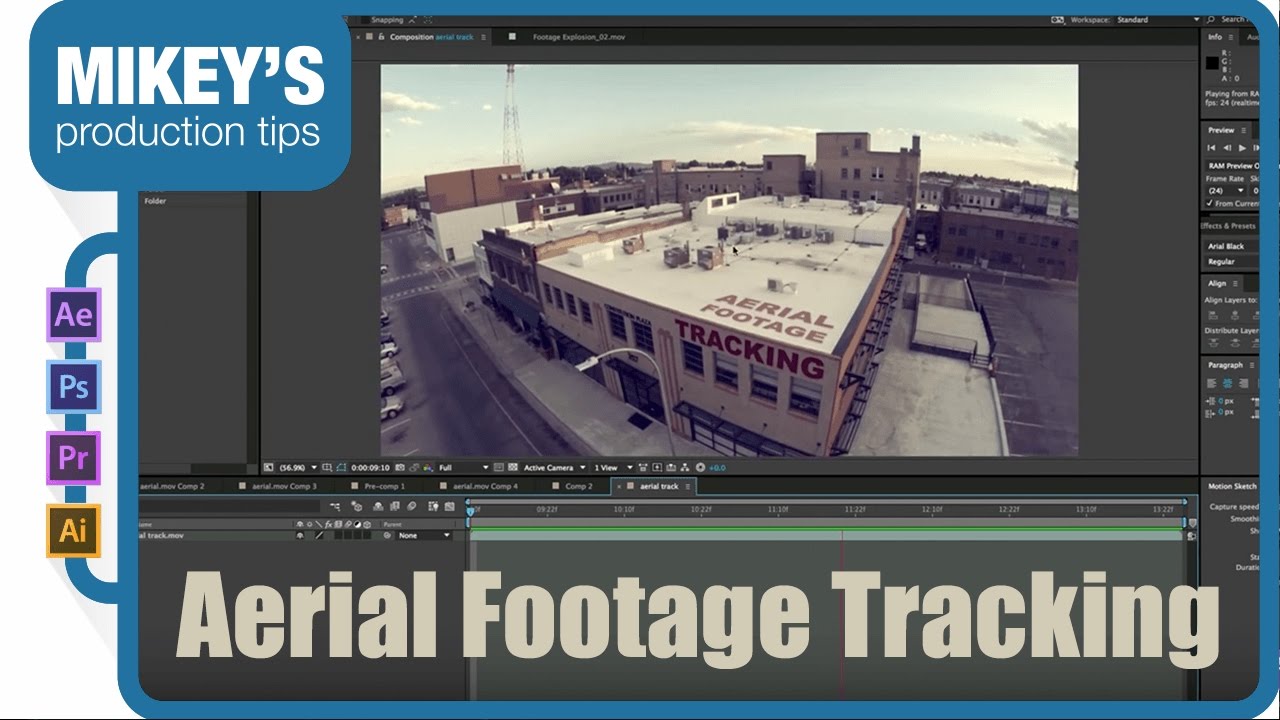 Tracking Wide Angle Drone Footage - YouTube