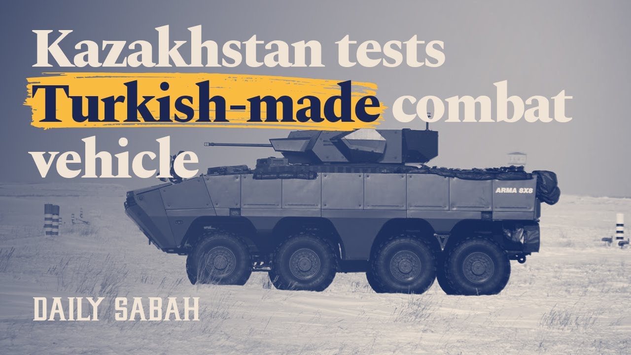 Kazakhstan tests Turkish-made combat vehicle, weapon system - YouTube