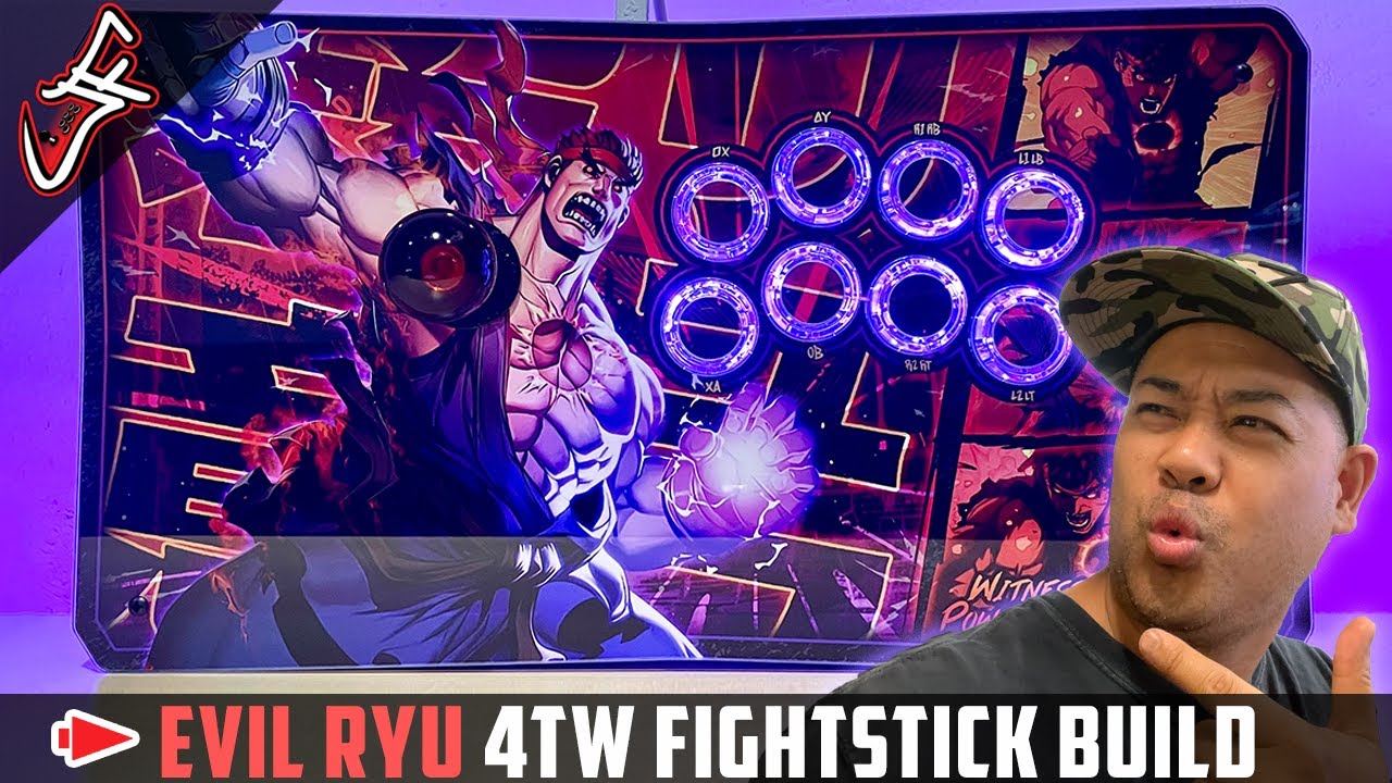 Evil Ryu Themed 4TW Fightstick Build - YouTube
