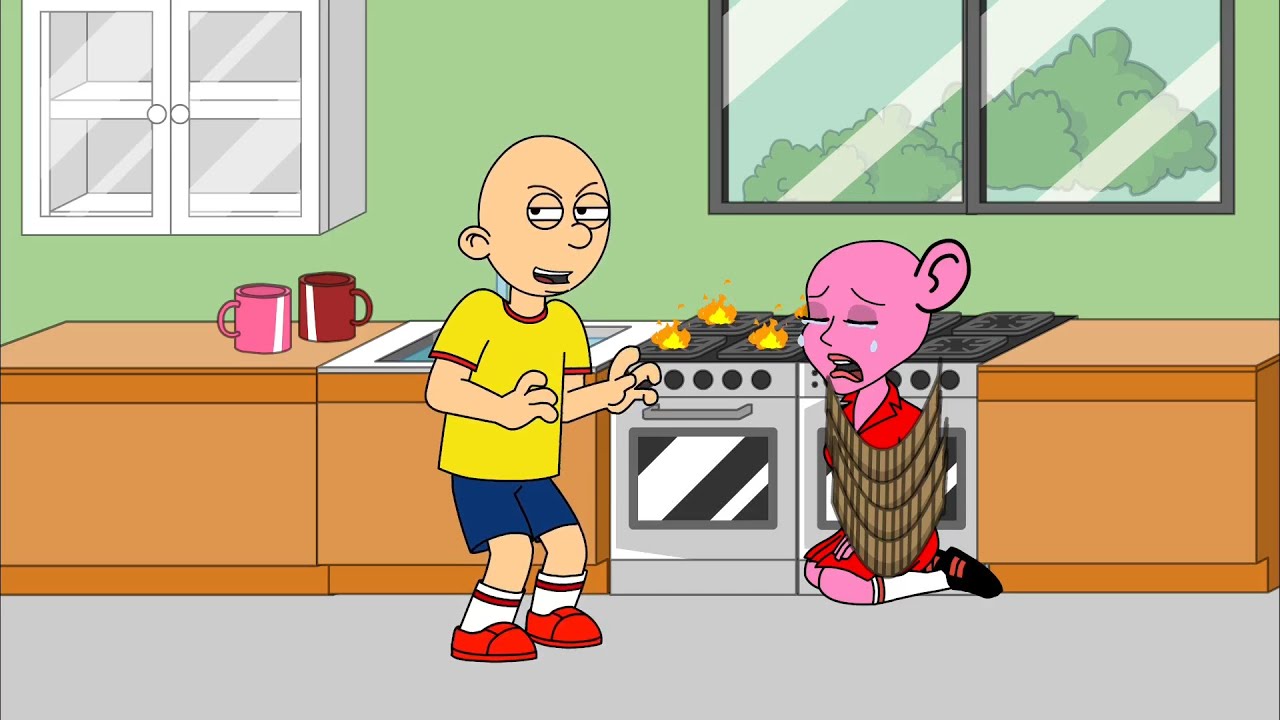 Caillou cooks Peppa Pig and gets grounded/grounded - YouTube