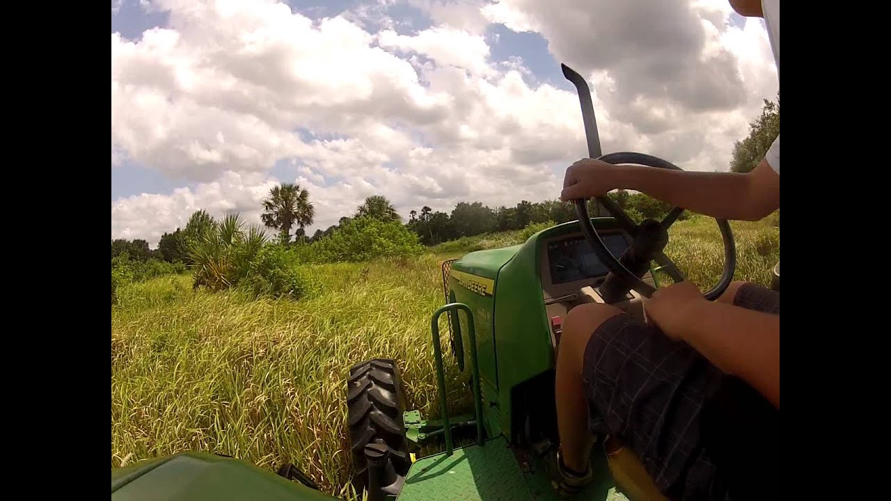 Bush Hogging out in the feild!! - YouTube