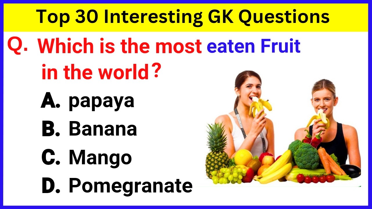 Top 30 Important Gk Question and Answer | Gk Questions and Answers | Gk ...