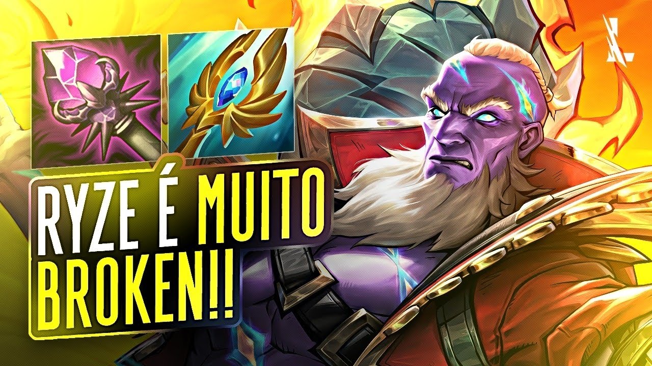 RYZE GAMEPLAY | TÁ FREE ELO?? TALVEZ O MAGO MAIS FORTE DO MID ...