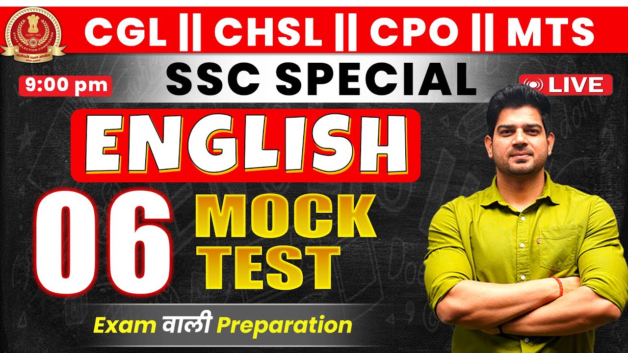 SSC English Practice Class-06 |Practice batch for ssc cgl |ssc cgl ...