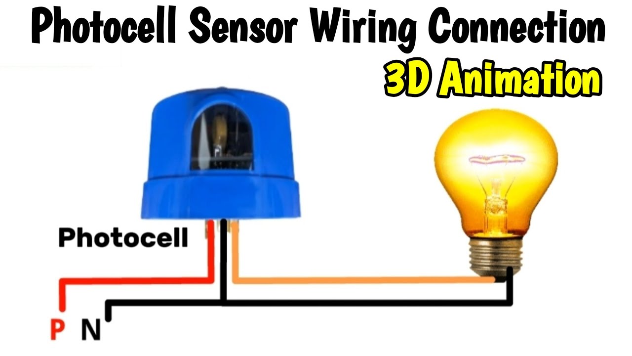 Photocell Sensor Wiring Connection 3D Animation Video @MianElectric ...