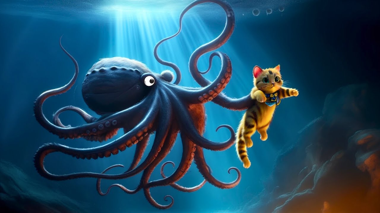 The story of how an octopus grabbed a kitten 😱😱😱 - YouTube