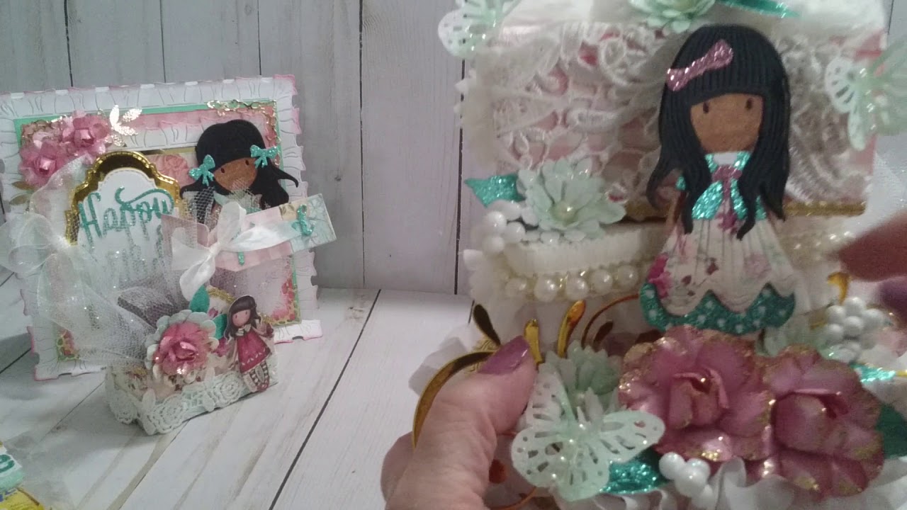 Birthday Cake Slice Die Centerpiece and Matching Gifts - YouTube