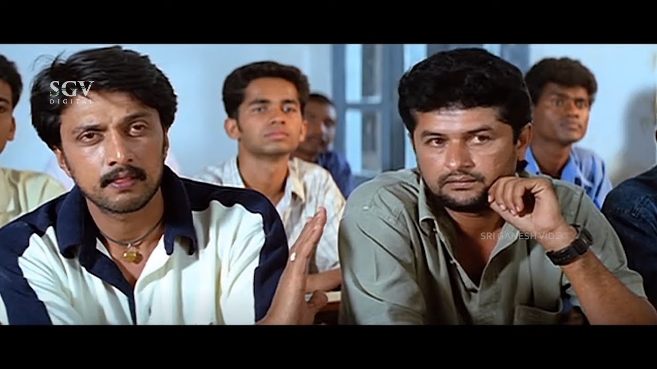 Sudeep Deep In Love With Rekha At College | Best Scene of Sudeep ...