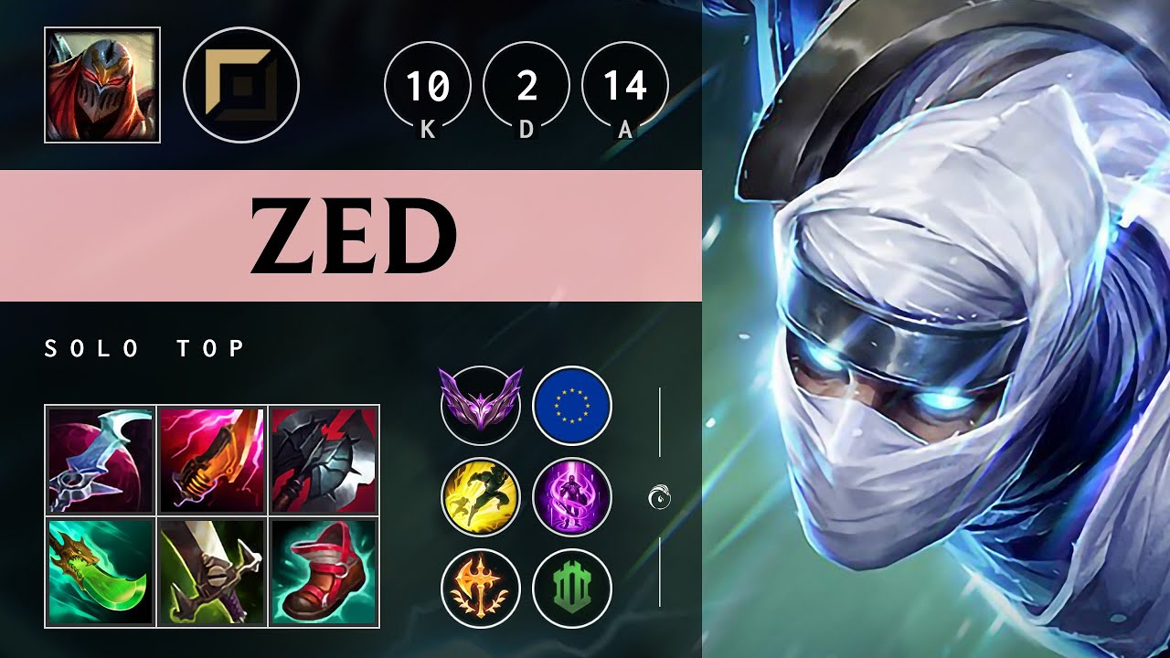 Zed Top vs Aatrox: Godlike - EUW Master Patch 14.24 - YouTube