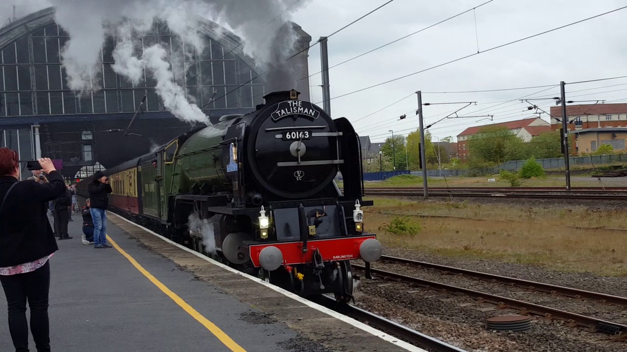60163 Tornado leaves Darlington working the return journey the Talisman ...