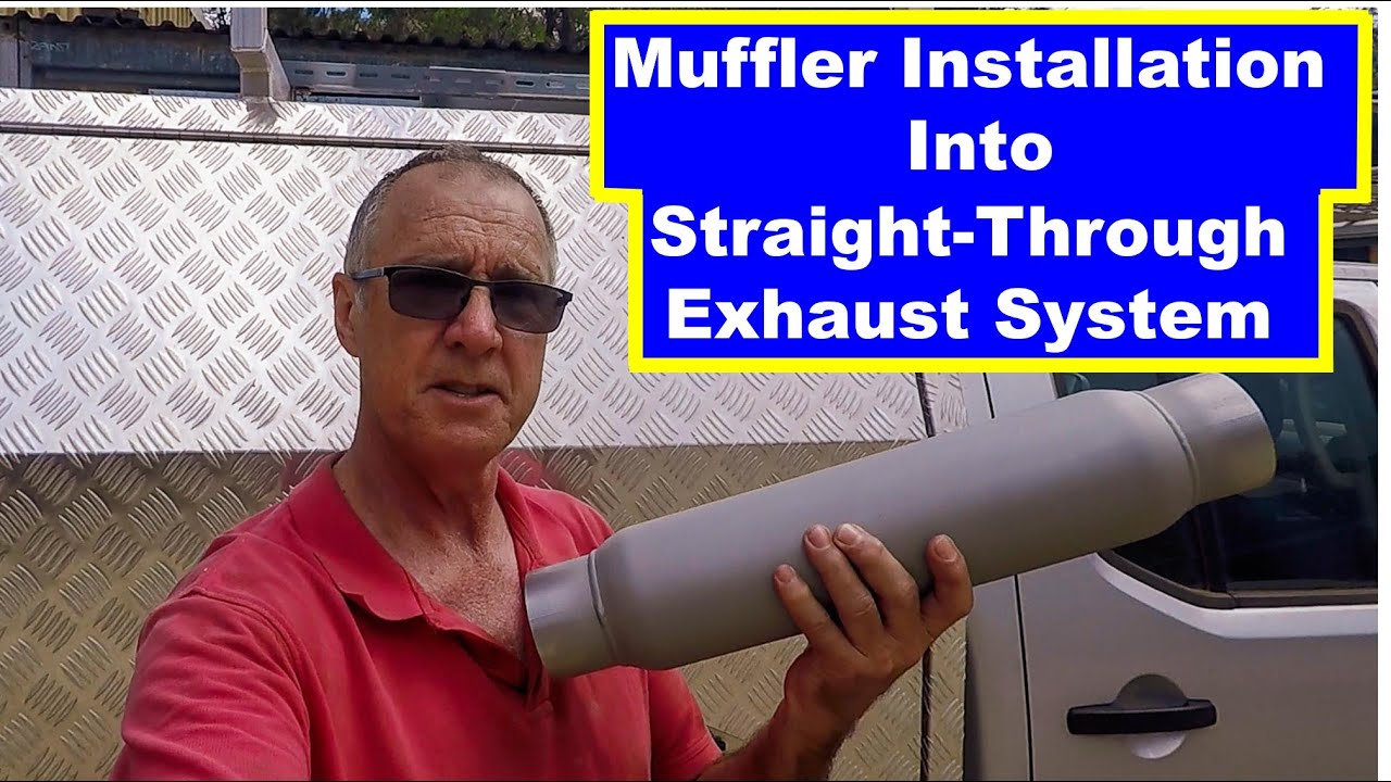 Muffler Install into Straight-Through Exhaust System - YouTube