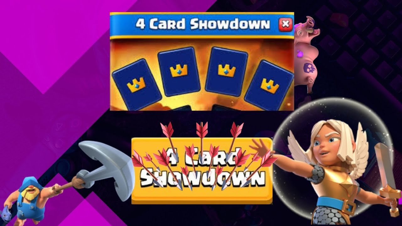 4 card showdown clash royale - YouTube
