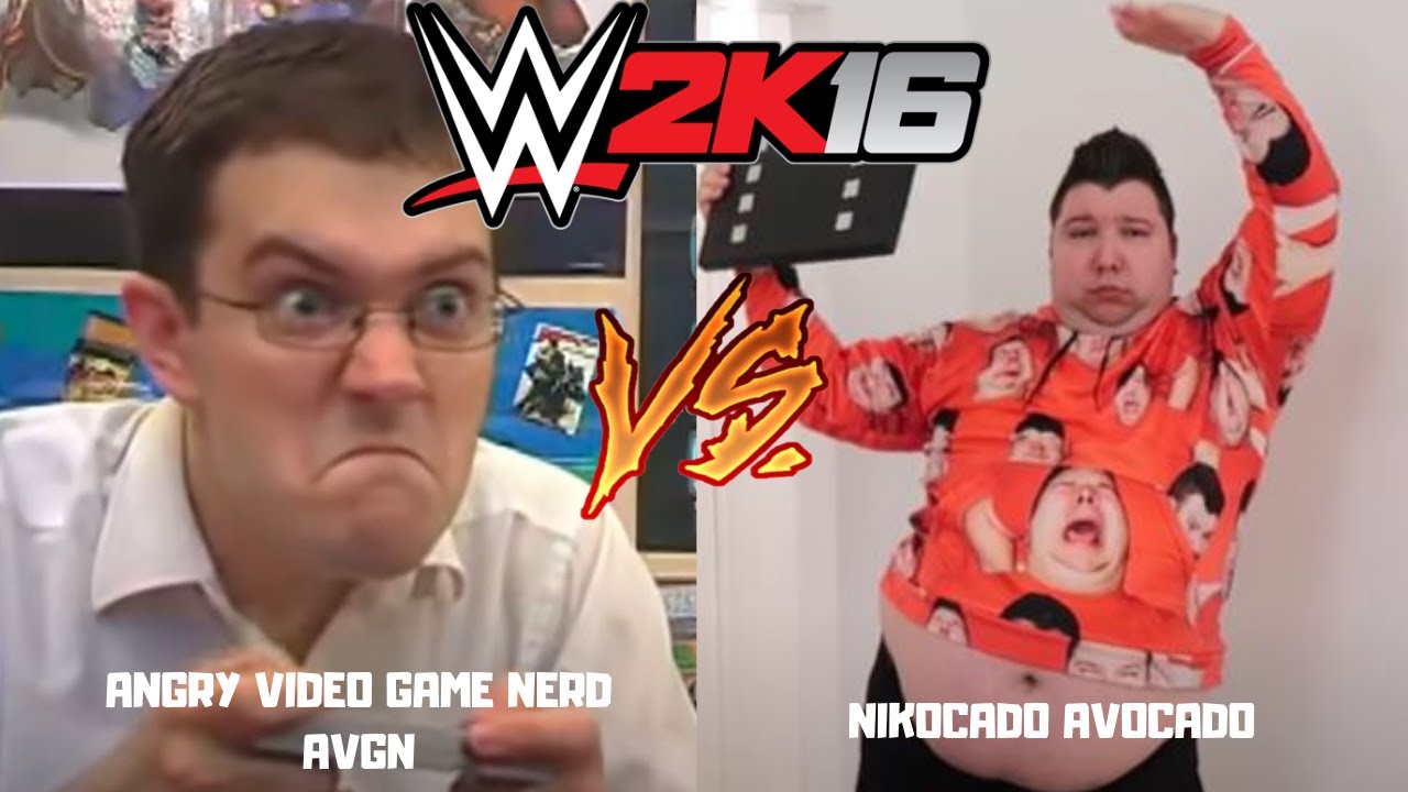 Angry Video Game Nerd (AVGN) vs. Nikocado Avocado - WWE 2K16 PS4 ...