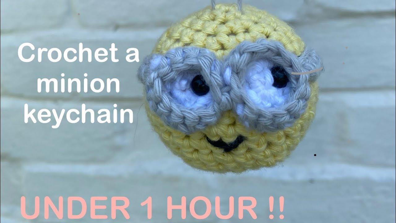 How to crochet an easy minion keychain. Beginner friendly - YouTube