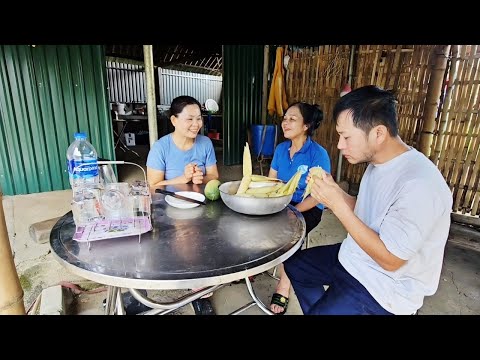 Mr. Huong's health has improved, so both of them are very happy