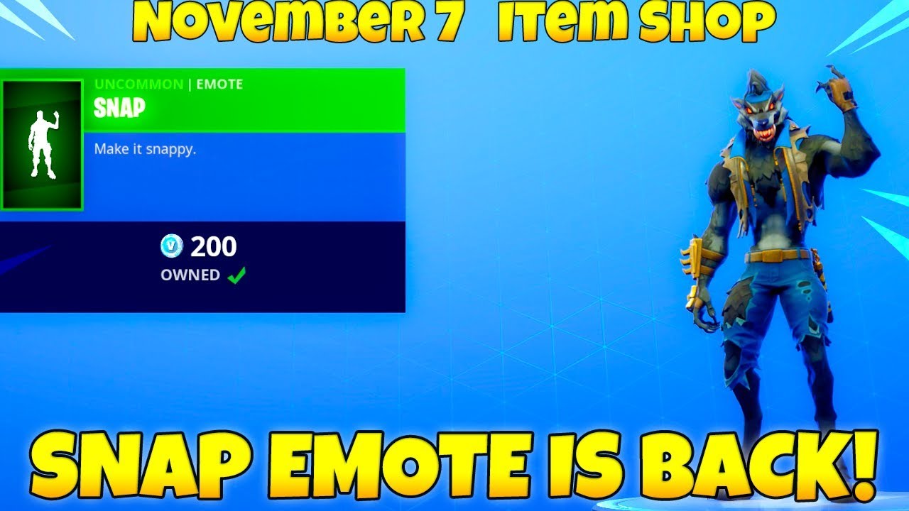 Fortnite Item Shop RARE! THANOS SNAP EMOTE RETURNED! Fortnite Battle ...