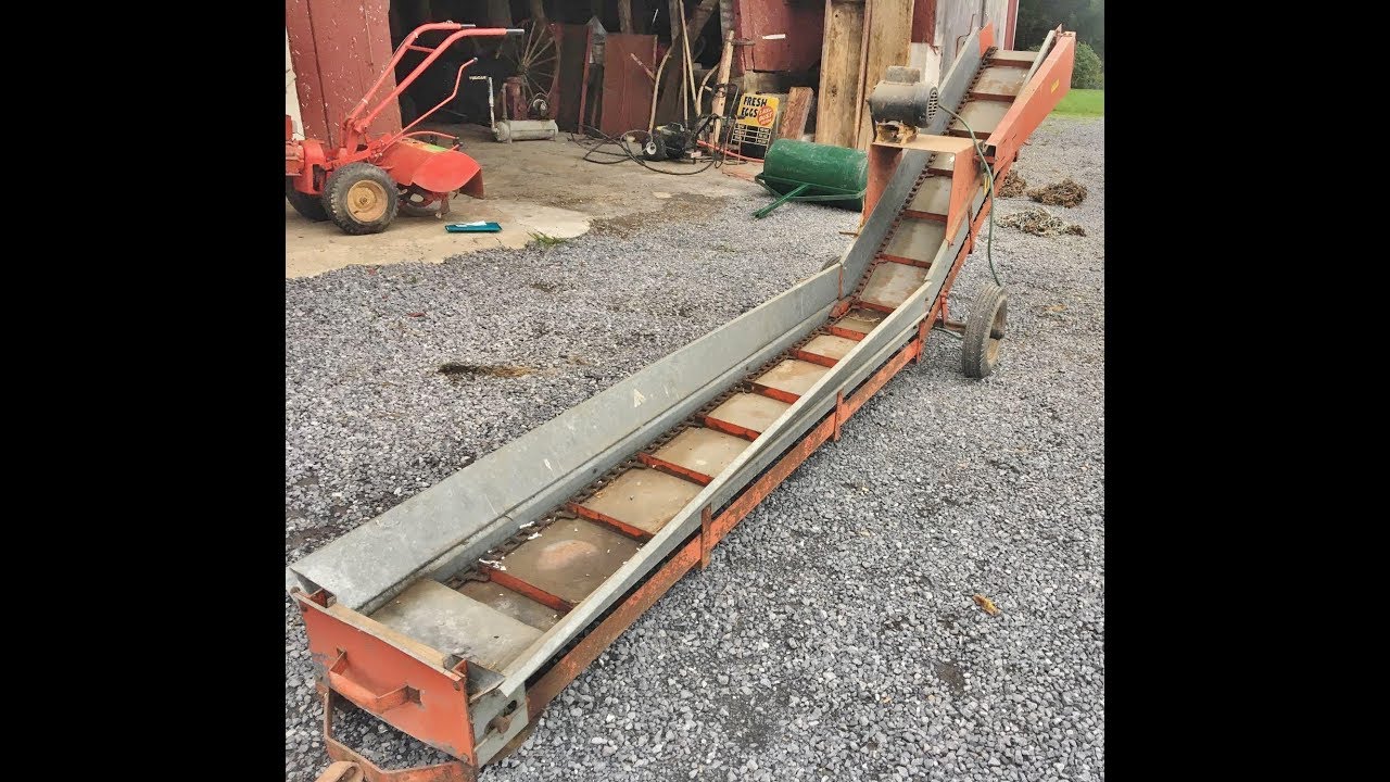 LITTLE GIANT portable elevator/conveyor w/ CRAFTSMAN motor - YouTube