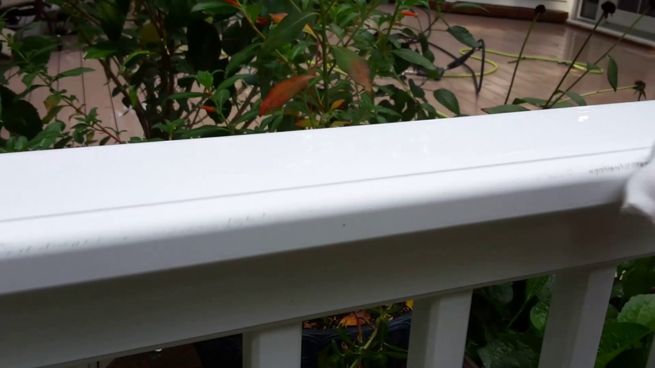 Removing hose scuff marks on top railing - YouTube