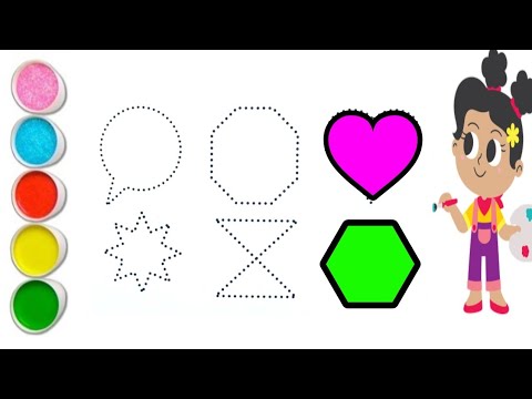Shapes song draw for kids | Learn 2D Shape name drae for kids Toddler ...