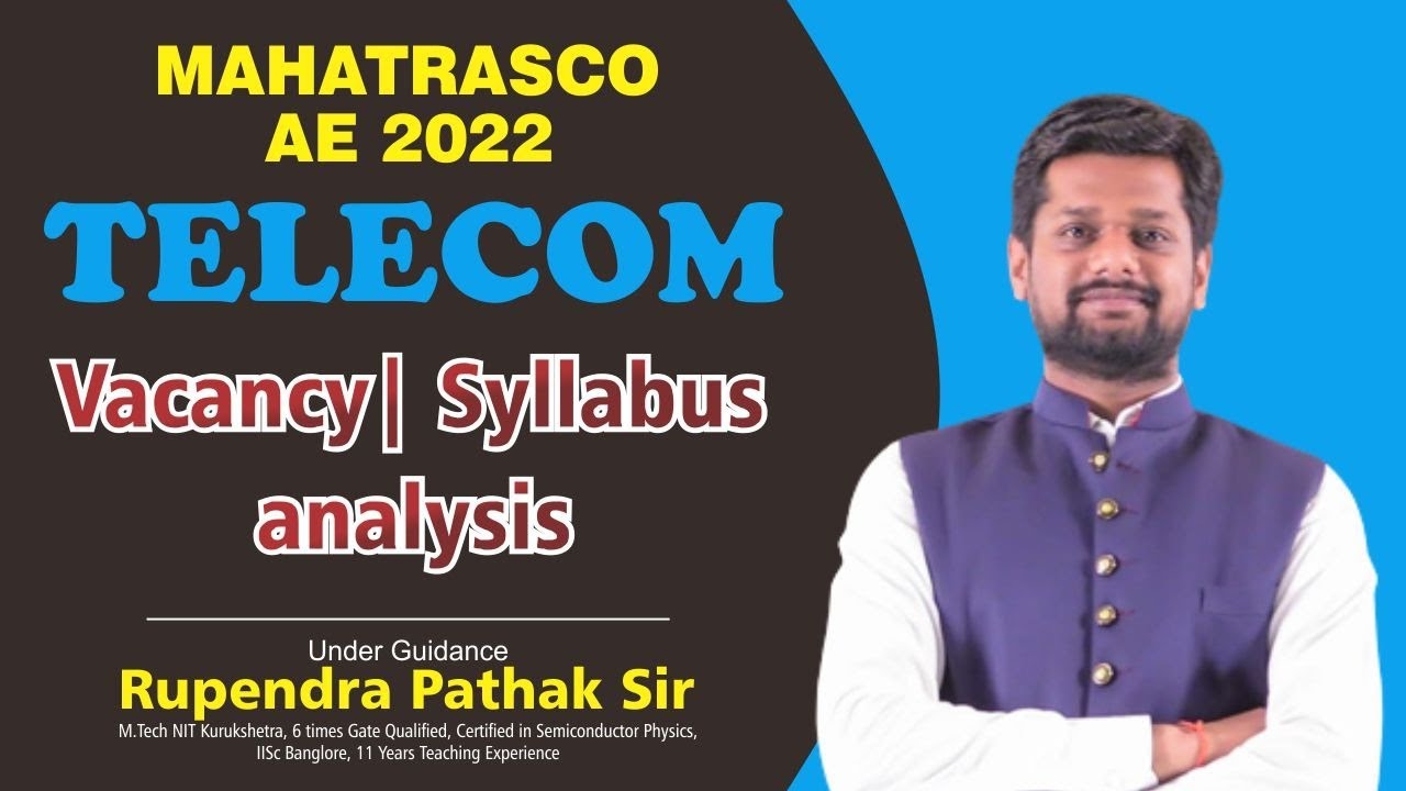 MAHATRANSCO AE-2022 | Telecom | ENTC | Exam Pattern | Books By Rupendra ...