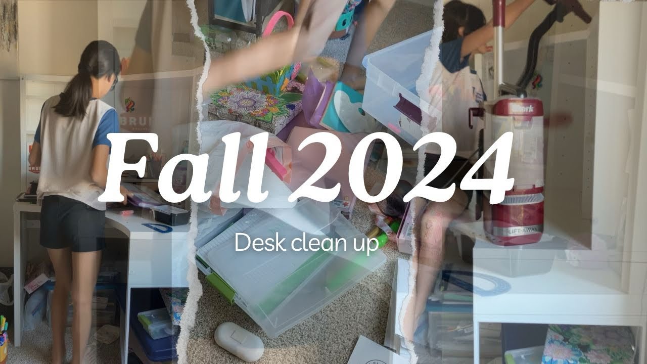 Fall 2024 desk declutter | fall cleaning #fallcleanwithme #fall2024 # ...