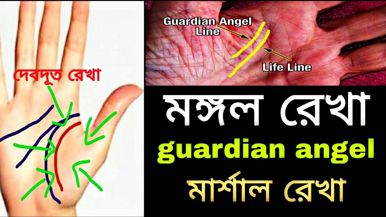 মার্শাল রেখা বিচার|guardian angel line on hand|lucky sign in palm|palm ...