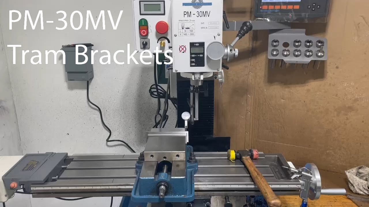 New Tram Brackets for my PM-30MV Mill - YouTube