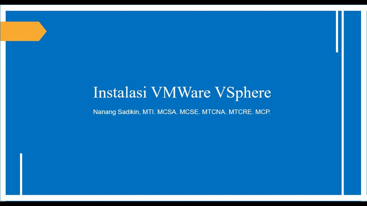 Instalasi Vmware VSphere - YouTube