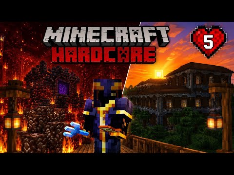 Netherite set oldum & Mansion buldum! Minecraft Hardcore #5