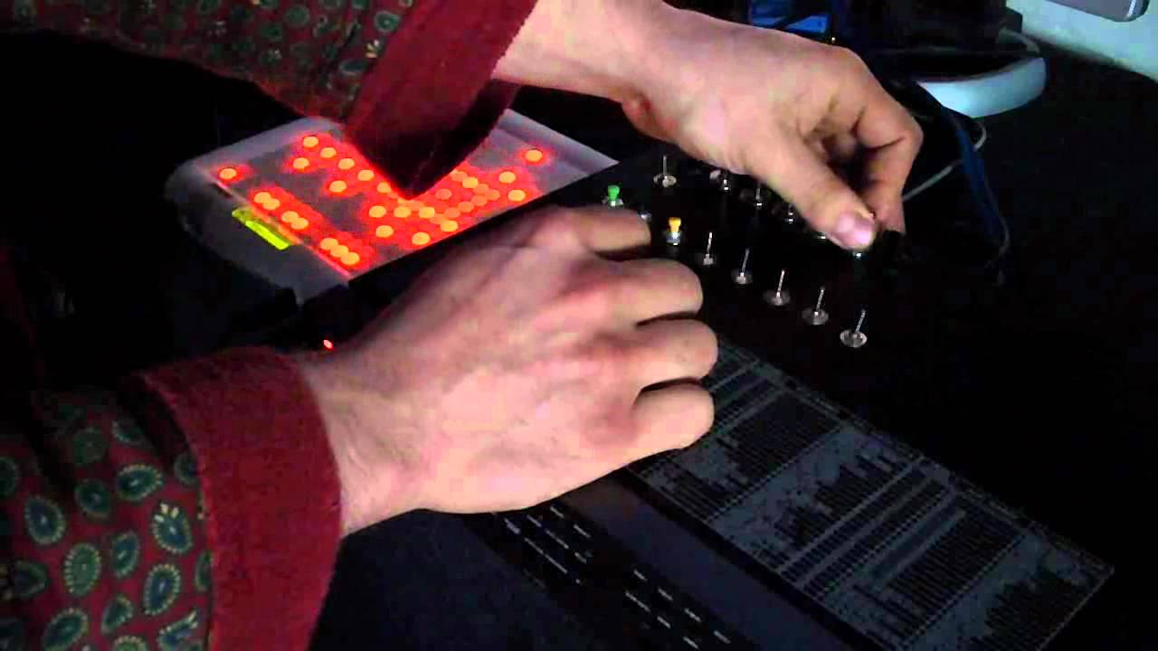 Yamaha Tenori-ON plays circuit bent Hohner MSE-1 Midi Sound Expander ...