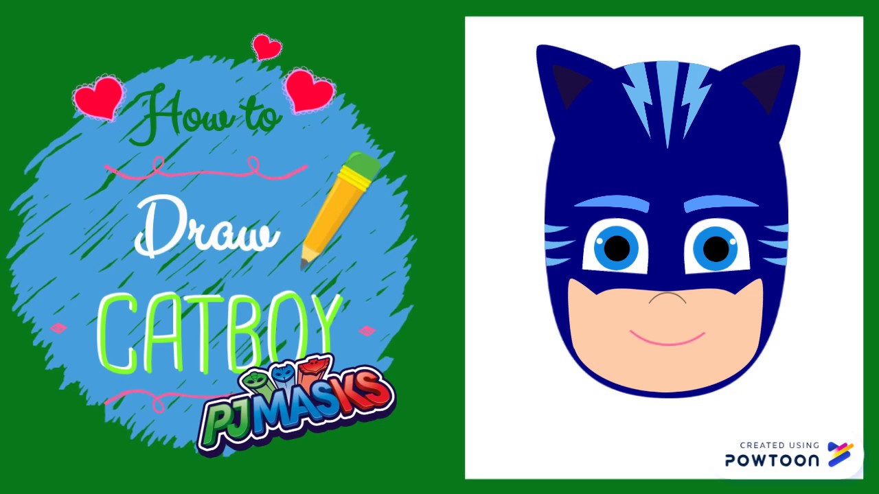 NEW!!! How to draw Catboy from PJ Masks! Kids Songs MG - YouTube
